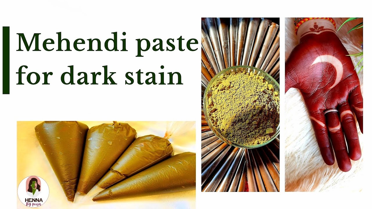 Mehendi Paste For Dark Stain | How to Make Natural Henna paste For Dark ...