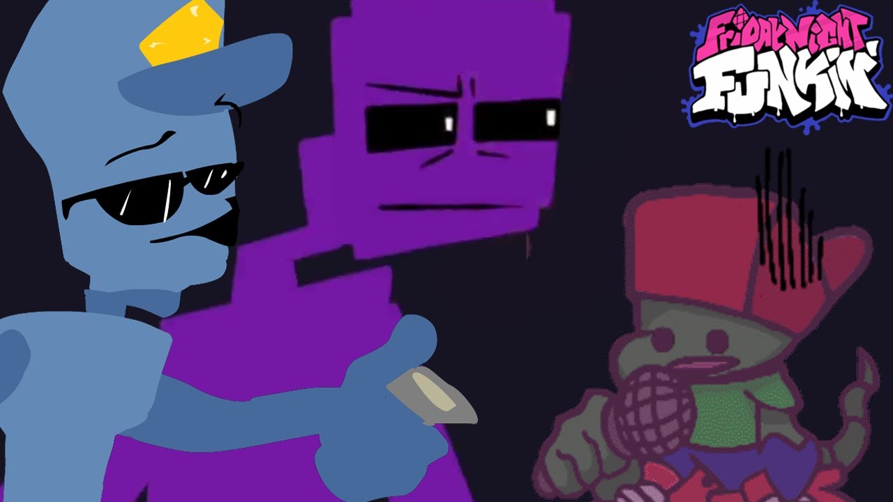 GETTING ARRESTED BY A COOL GUY AND PURPLE GUY! | Friday Night Funkin ...