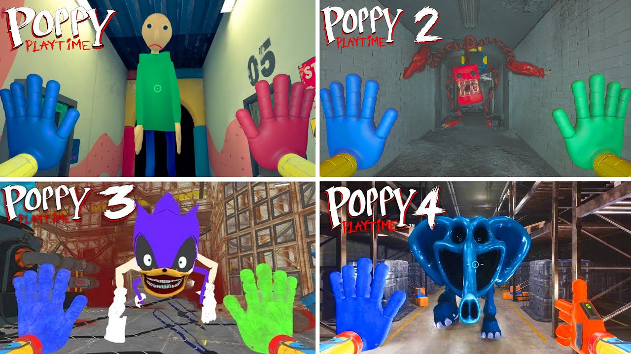 Poppy Playtime Chapter 1 2 3 4 - All BOSSES DEATHS MOD BALDI'S , BOXY ...