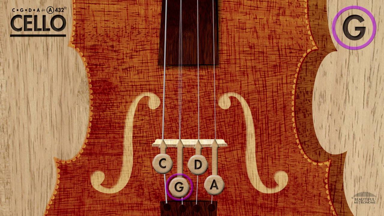 [ New 2017 ] CELLO Tuner (CGDA) in A 432Hz - YouTube