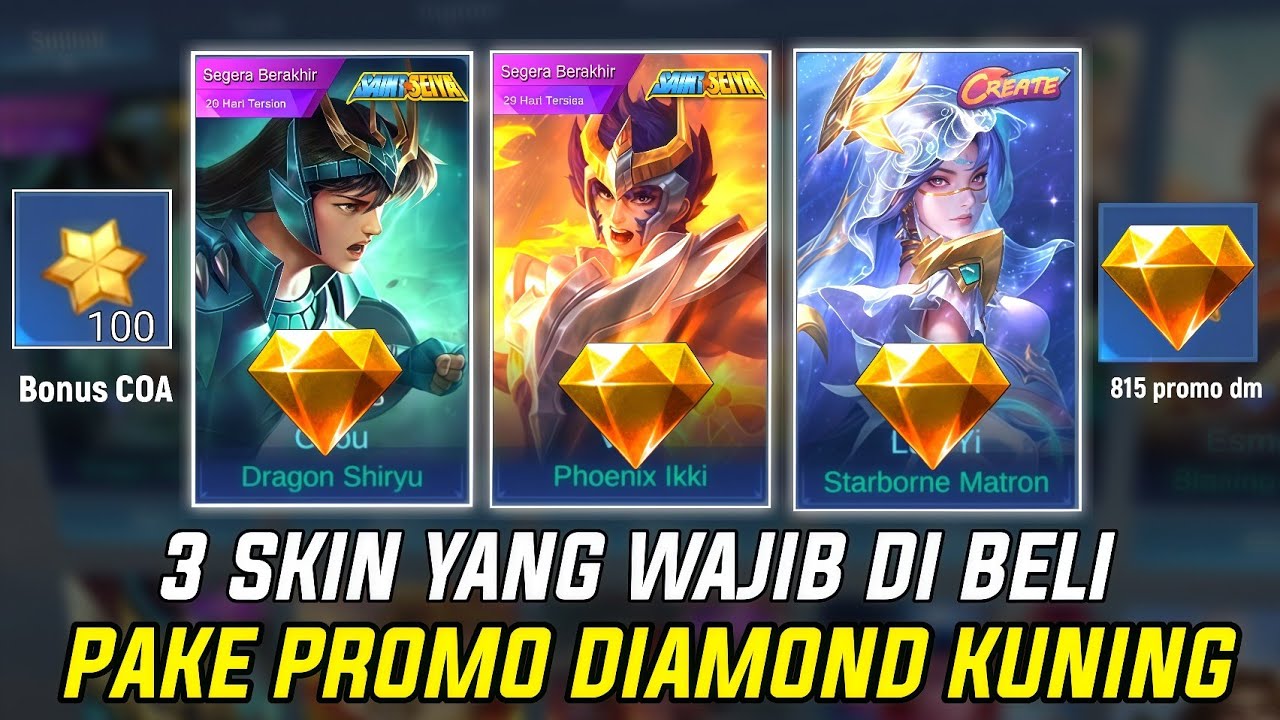 SKIN LIMITED YANG WAJIB DI BELI PAKE PROMO DIAMOND KUNING 2025 + BONUS ...