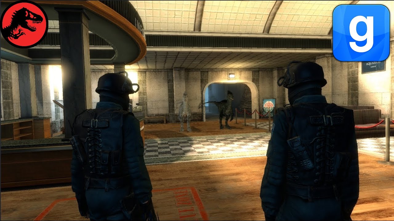 Ark Survival Evolved Raptors VS GIGN Garry's Mod NPC Battle - YouTube