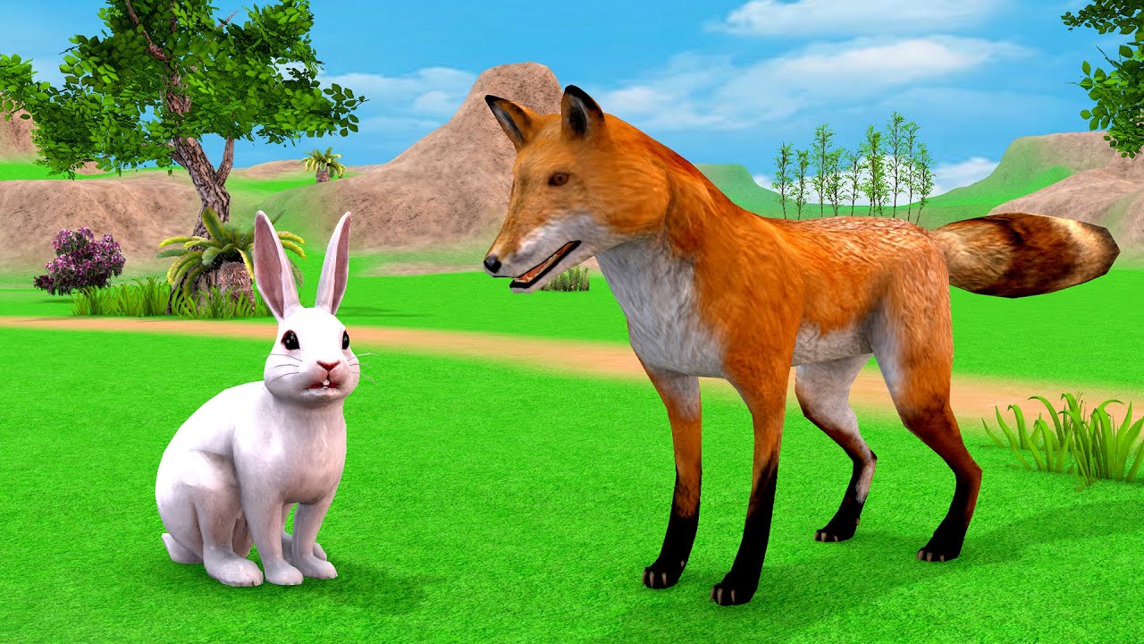 Rabbit and Fox Story - Animals Family | Rabbit Escape | Funny Animals ...