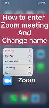 How to enter Zoom meeting and change screen name - YouTube