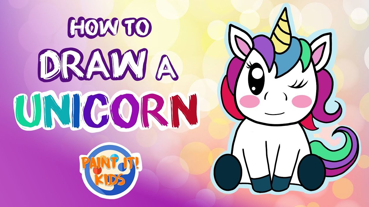 Drawing for kids - How to Draw a Unicorn - Art for kids - YouTube