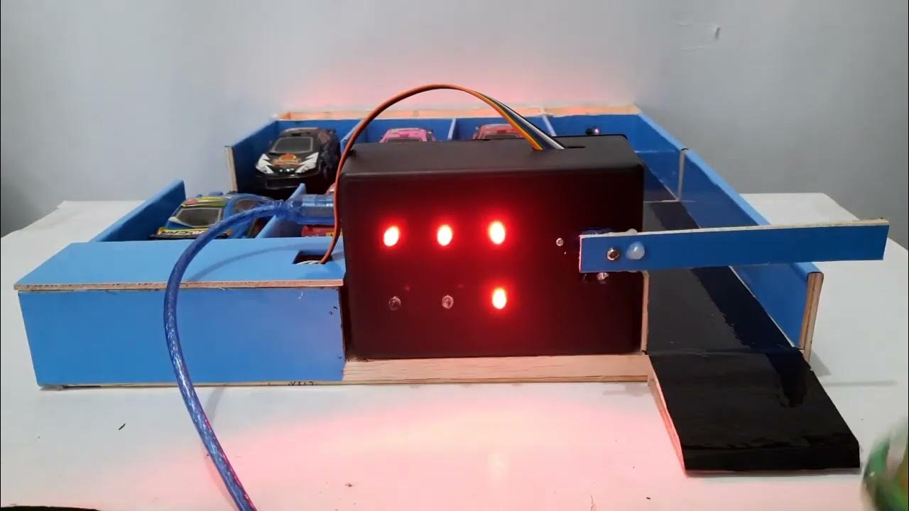 ALAT PARKIR OTOMATIS ARDUINO + LED + SERVO - YouTube