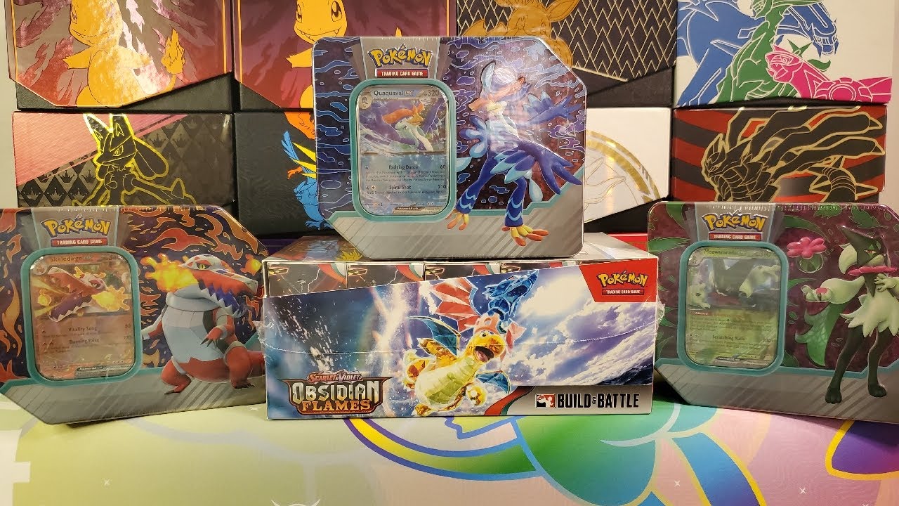 Pokemon TCG, Obsidian Flames Build and Battle Boxes and Paldea Partners ...