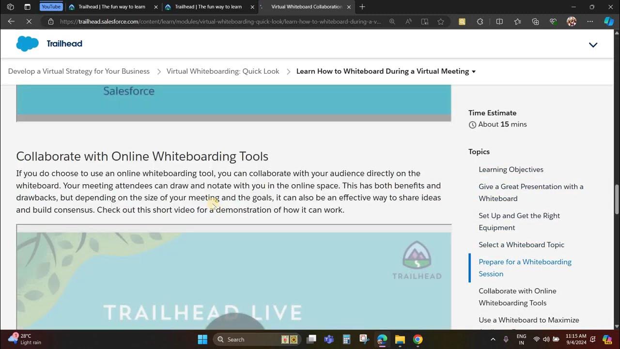 Virtual Whiteboarding Quick Look || Trailhead quiz answer - YouTube