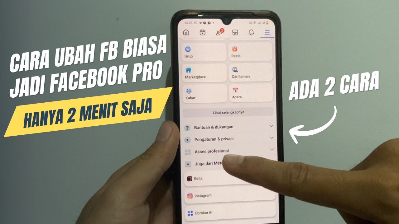 CARA UBAH FB BIASA MENJADI FB PRO‼️ADA DUA CARA - YouTube