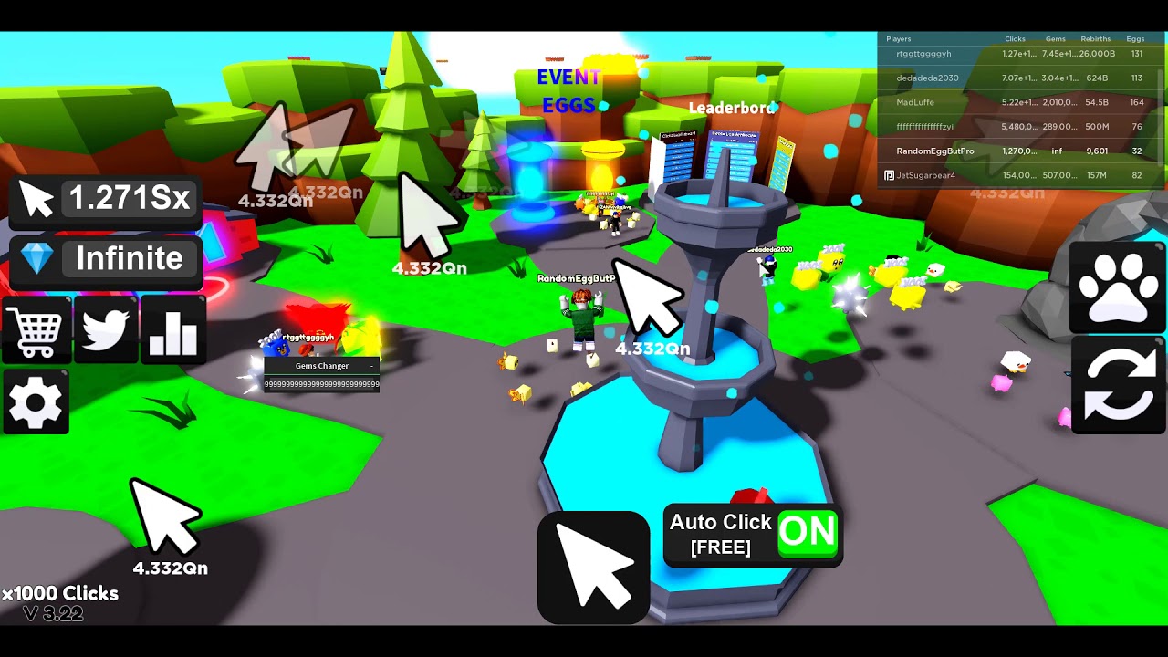 ROBLOX Pet Clicks Simulator Inf gems Script (WORKING!) - YouTube