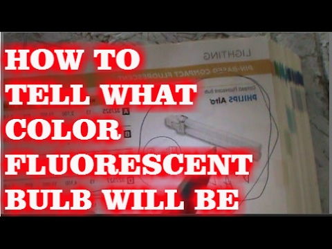 HOW TO TELL FLUORESCENT BULB COLOR - YouTube