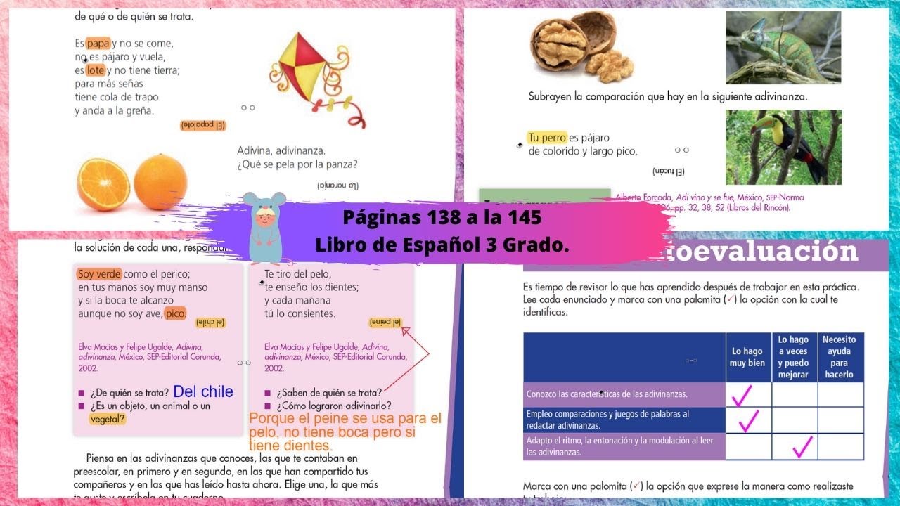 Páginas 138 a la 145 Libro de Español 3 Grado - YouTube