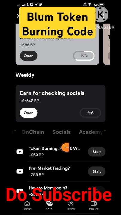 Blum Token Burning How & Why Today Verification Code | #blum #blumcode #shorts - YouTube