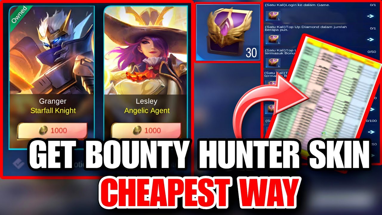 Unlock Bounty Hunter Event And Get Legend Skin Cheapest Way Mobile ...