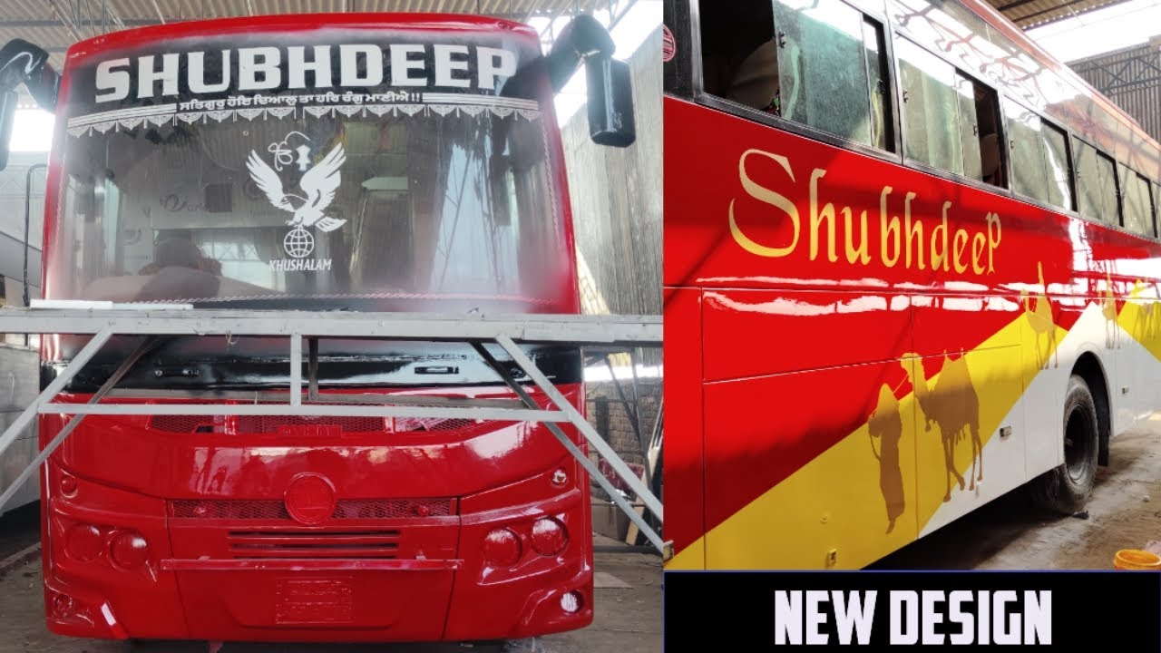 Bus paint new Design - YouTube