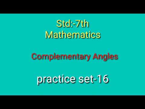 Class :- 7th Maths Complementary Angles - YouTube