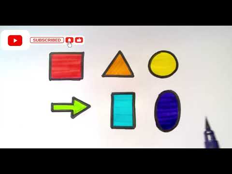 Shapes drawing for kids, Learn 2d shapes, colors for toddlers ...