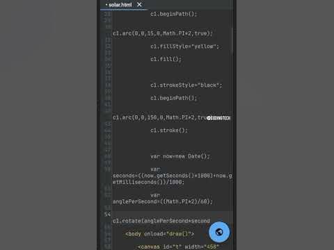 Solar system in HTML and JavaScript using Canvas | #shorts #youtubeshorts #html #js #solarsystem ...