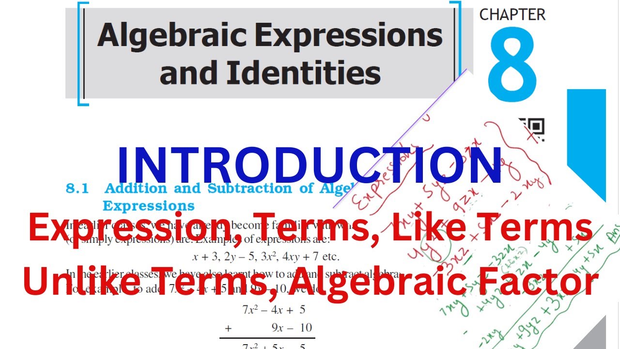 Introduction - Algebraic Expressions & Identities - Ch 8 - Class 8th ...