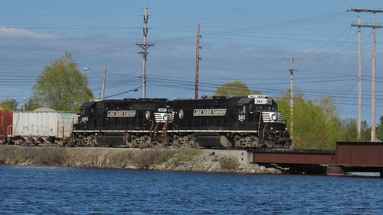 LSRC 301 and LSRC 4301 with Train 326S in Alpena Mi on May 16th 2023 ...