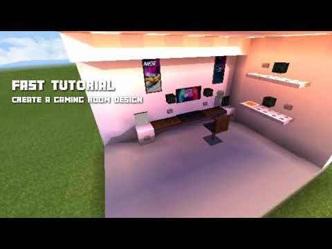MINECRAFT build | fast tutorial | gaming room design🎮 - YouTube