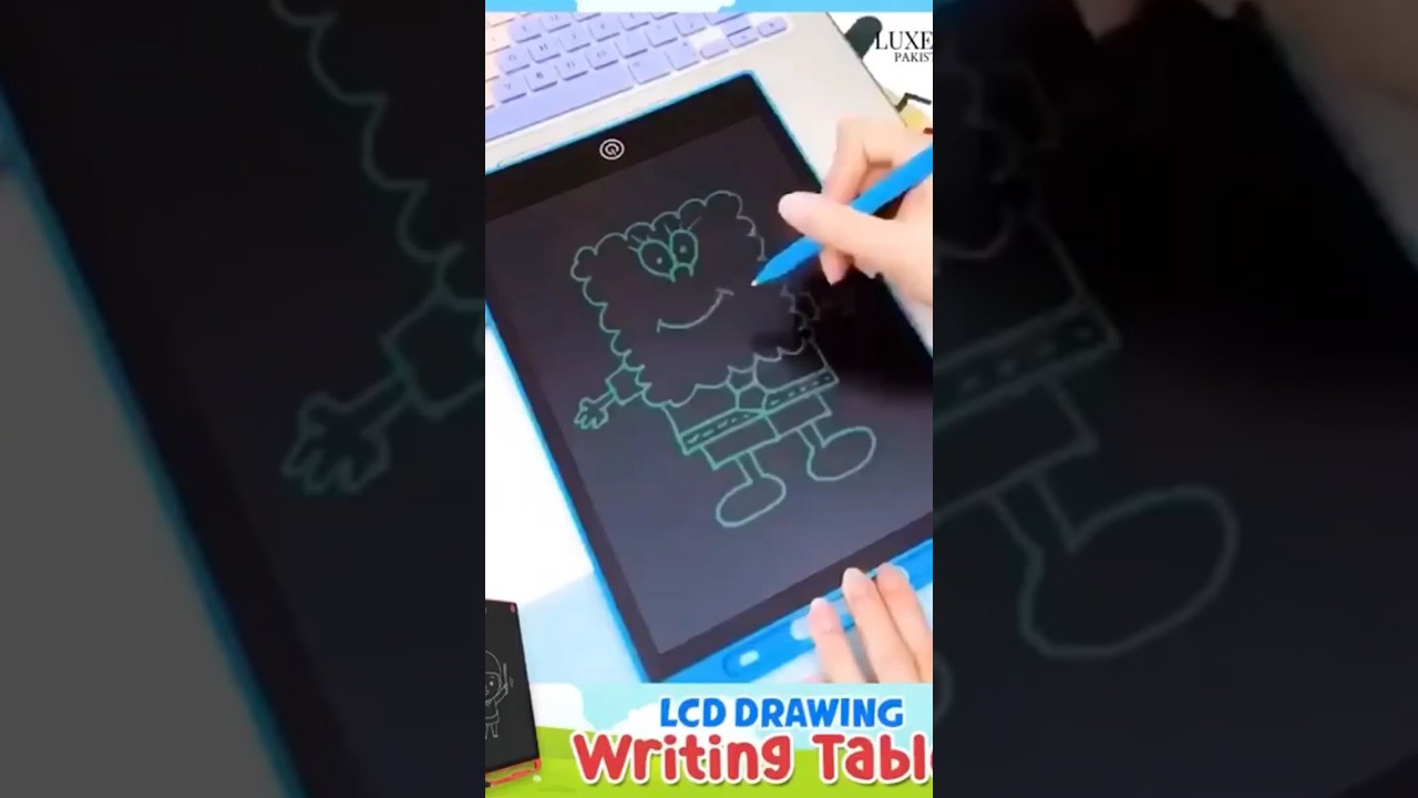 kids LCD drawing writing tablet - YouTube