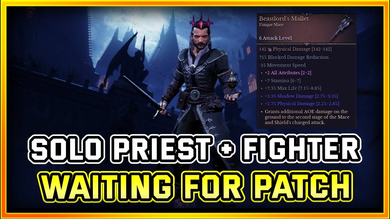 Solo Priest & Fighter Classic - Unique Mace Gameplay | Dungeonborne ...