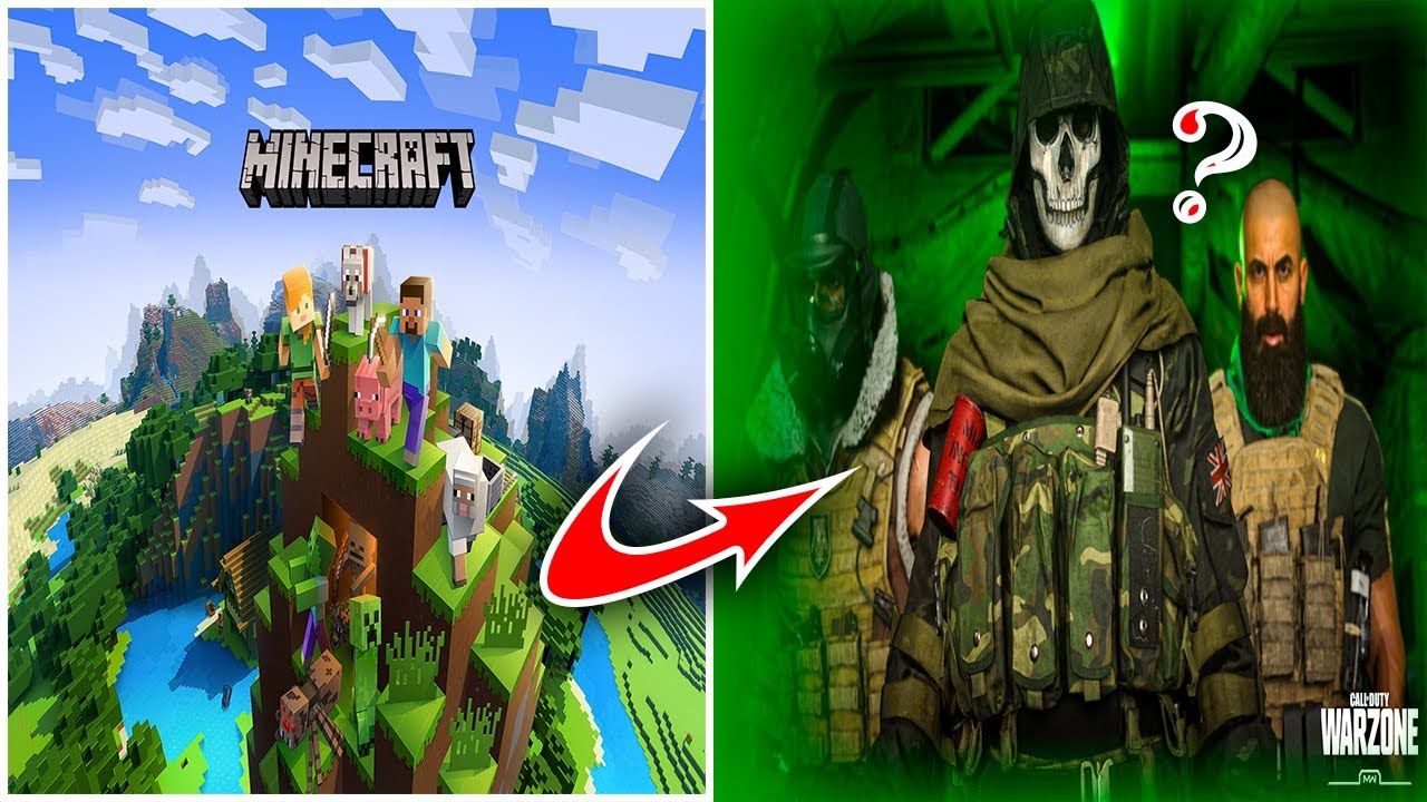 Jugador de Minecraft entra a WARZONE pasa ESTO...? - YouTube