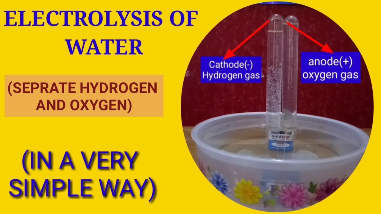 electrolysis of water - sepration of oxygen and hydrogen from water ...