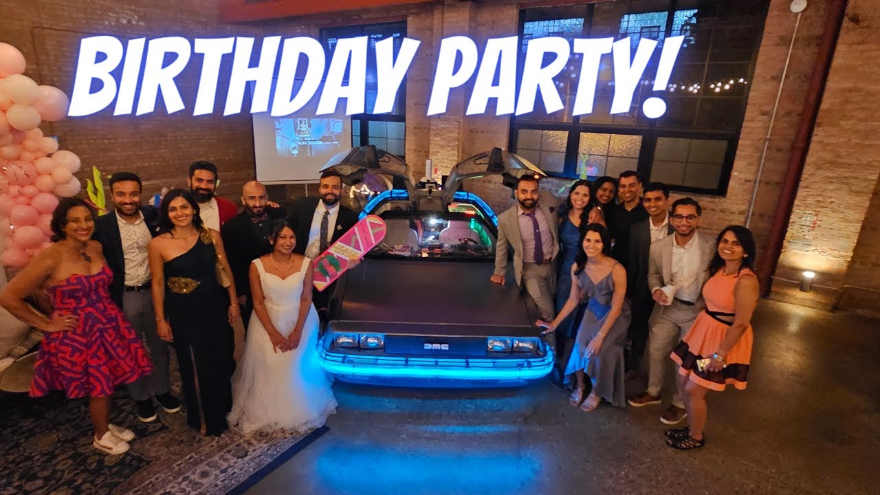 I Gave My FRIENDS a BACK TO THE FUTURE Birthday Party! - YouTube