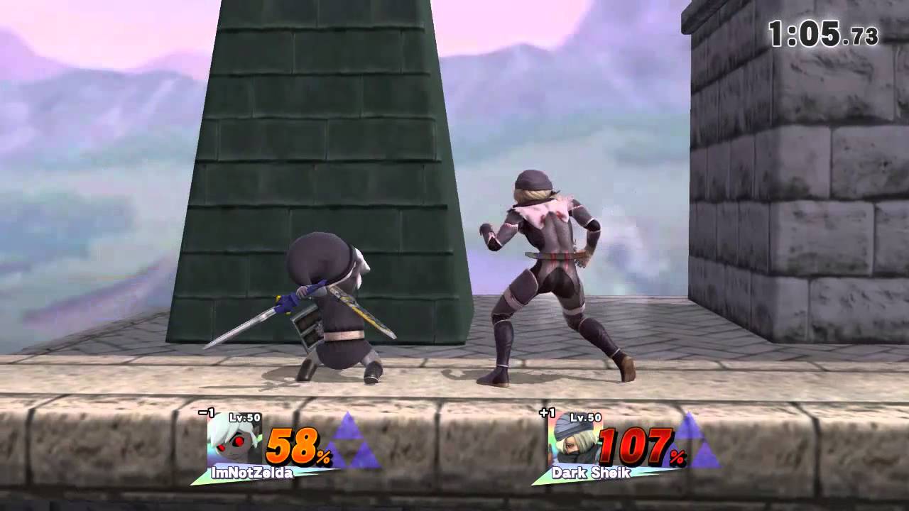 Toon Link Vs Sheik - YouTube