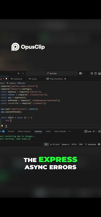Async Functions Try Catch Blocks for Database Connections #expressjs #nodejs #backend - YouTube