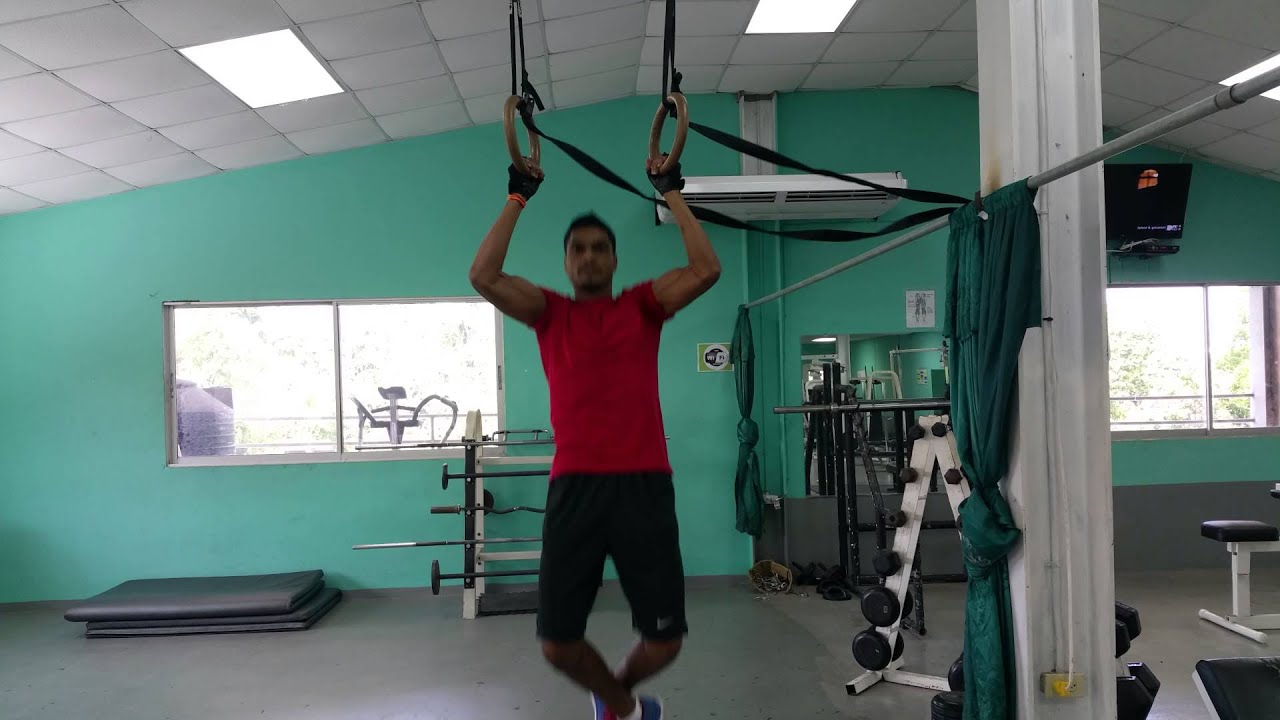 Guy Doing Pull Ups On Crossfit Rings Ultra HD 4K - YouTube