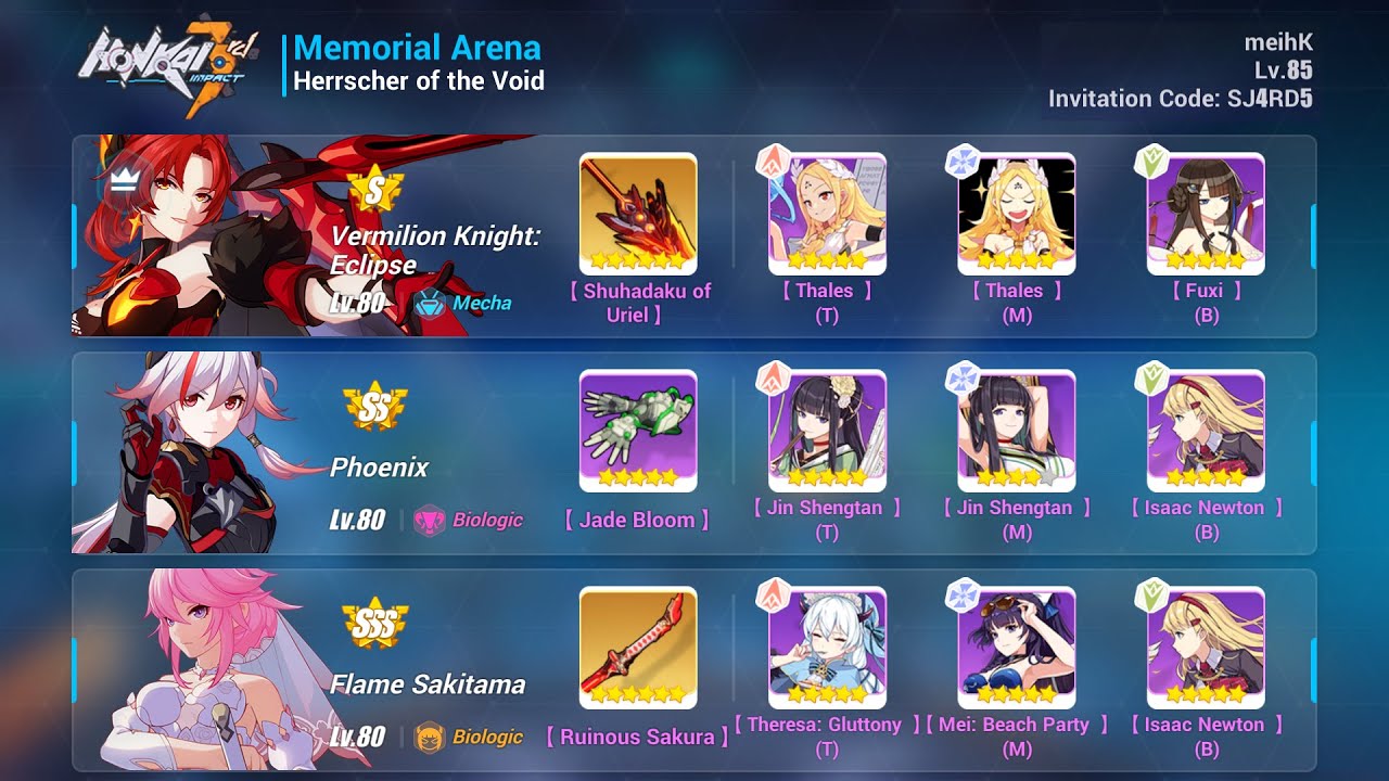 [HI3 Exalted] HoV boss VK(s0) PX FS (Fuxi 2*) 37504 pts - YouTube