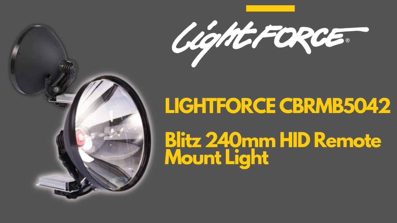 Lightforce Blitz CBRMB50 240mm HID 12V 50W HID 5000K - YouTube