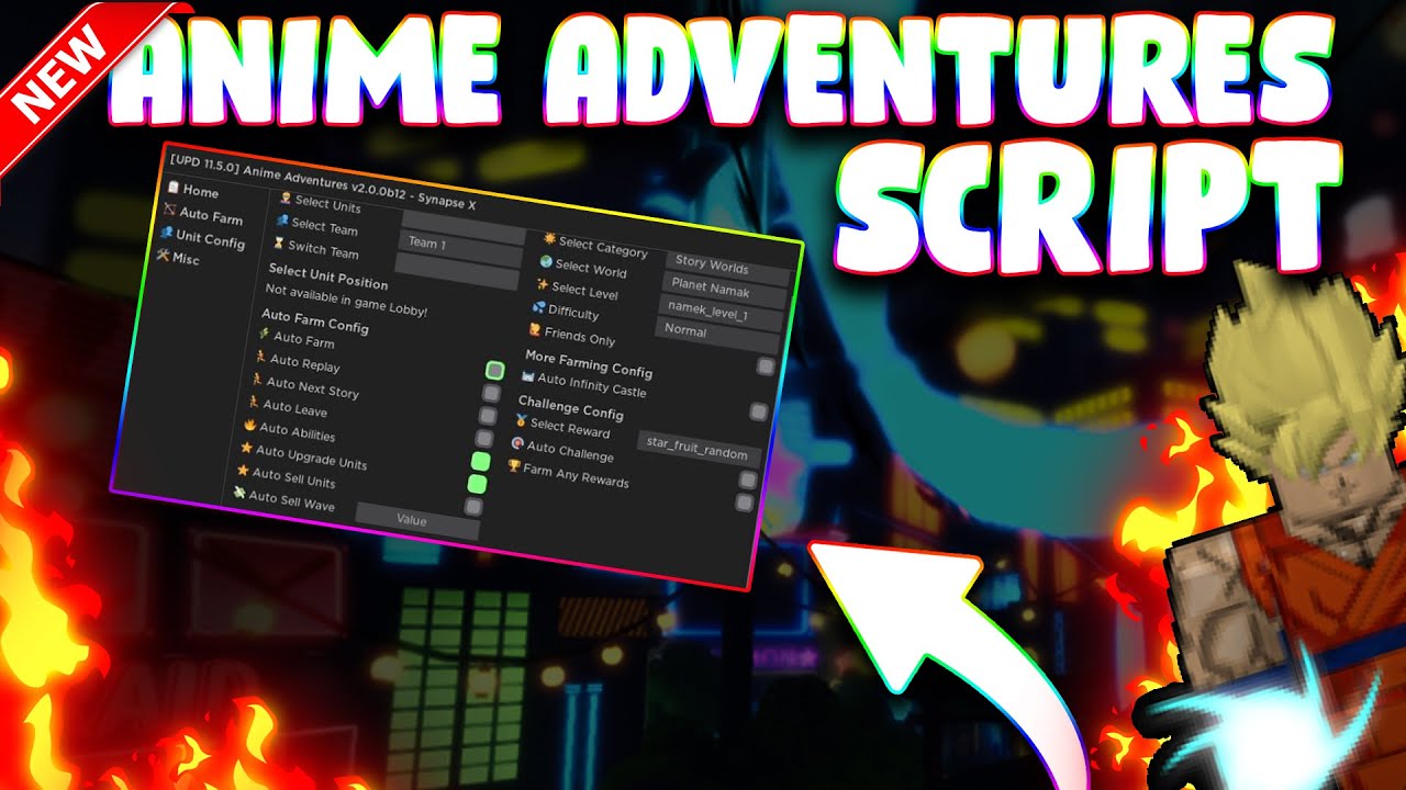 *UPDATED* Anime Adventures Script (PASTEBIN 2023) (AUTOFARM, PLACE ...