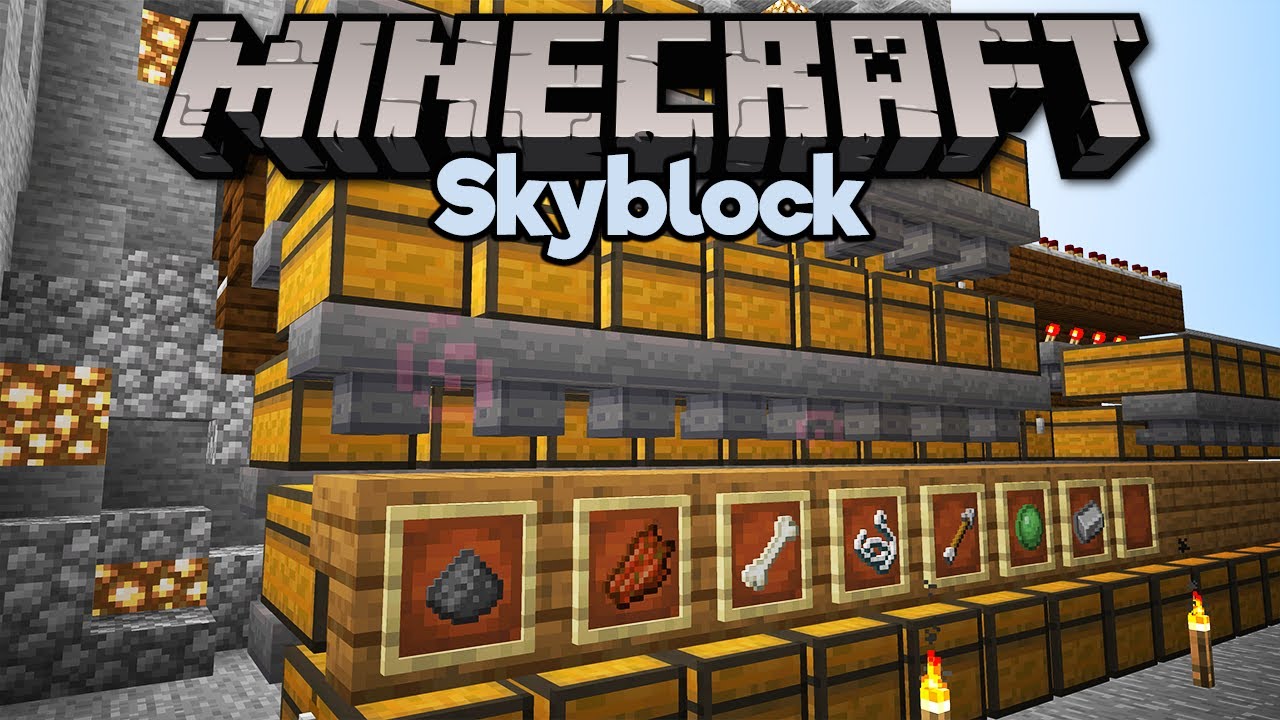 Starting an Epic Storage Sorter! Minecraft 1.15 Skyblock (Tutorial Let ...