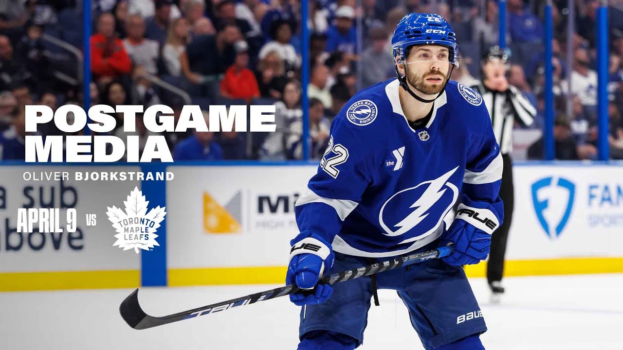 Oliver Bjorkstrand | Postgame vs Toronto Maple Leafs - YouTube