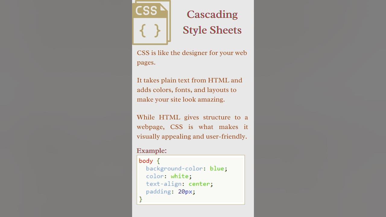 CSS Explained in 60 Seconds: What You Need to Know - YouTube