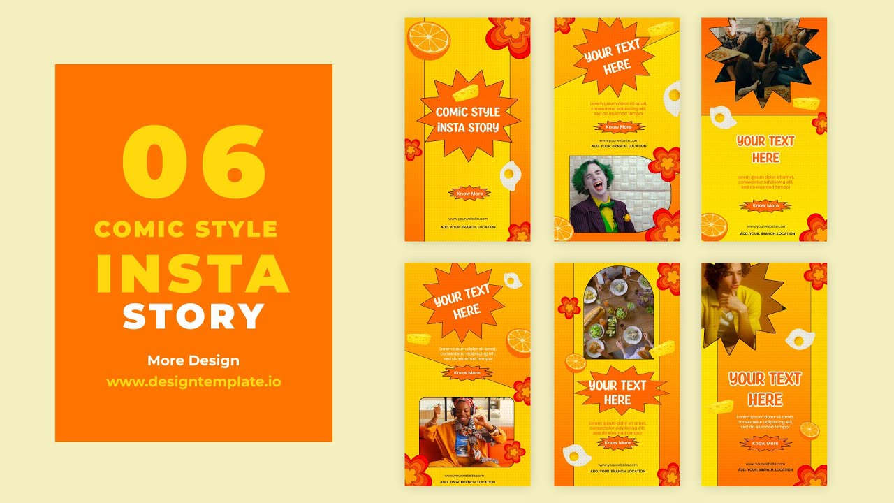 Download Comic Style Instagram Story After Effects Templates | Easy to ...