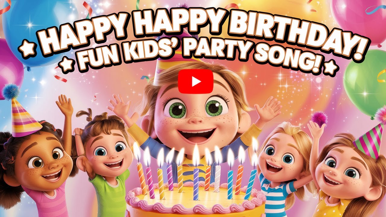 🥳 Best Birthday Song for Kids! | Happy Birthday Party Music 🎂 - YouTube