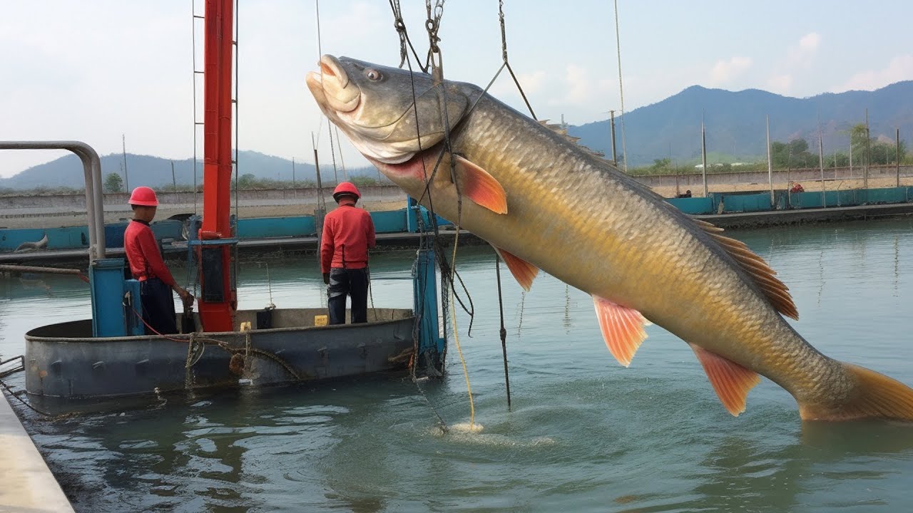 How millions of fish are raised to produce eggs - YouTube