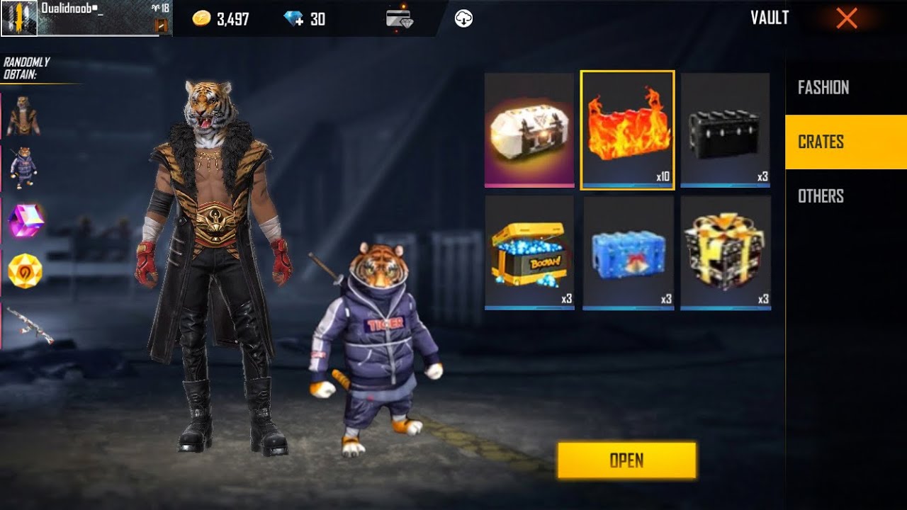 Open Free Boxes 😱 Tiger Bundle / AK Dragon 🔥 free fire - YouTube