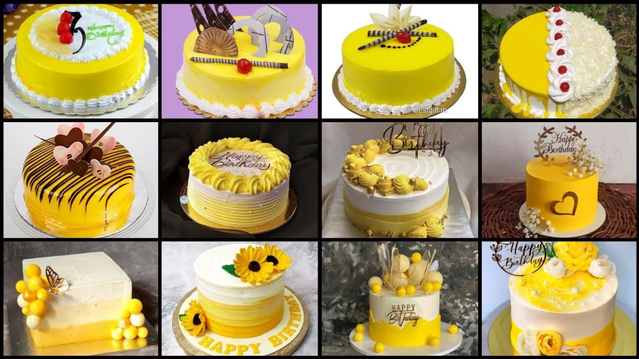 Latest Yellow Theme Cake Decorating ideas | 40+ Best Yellow Colour Cake ...