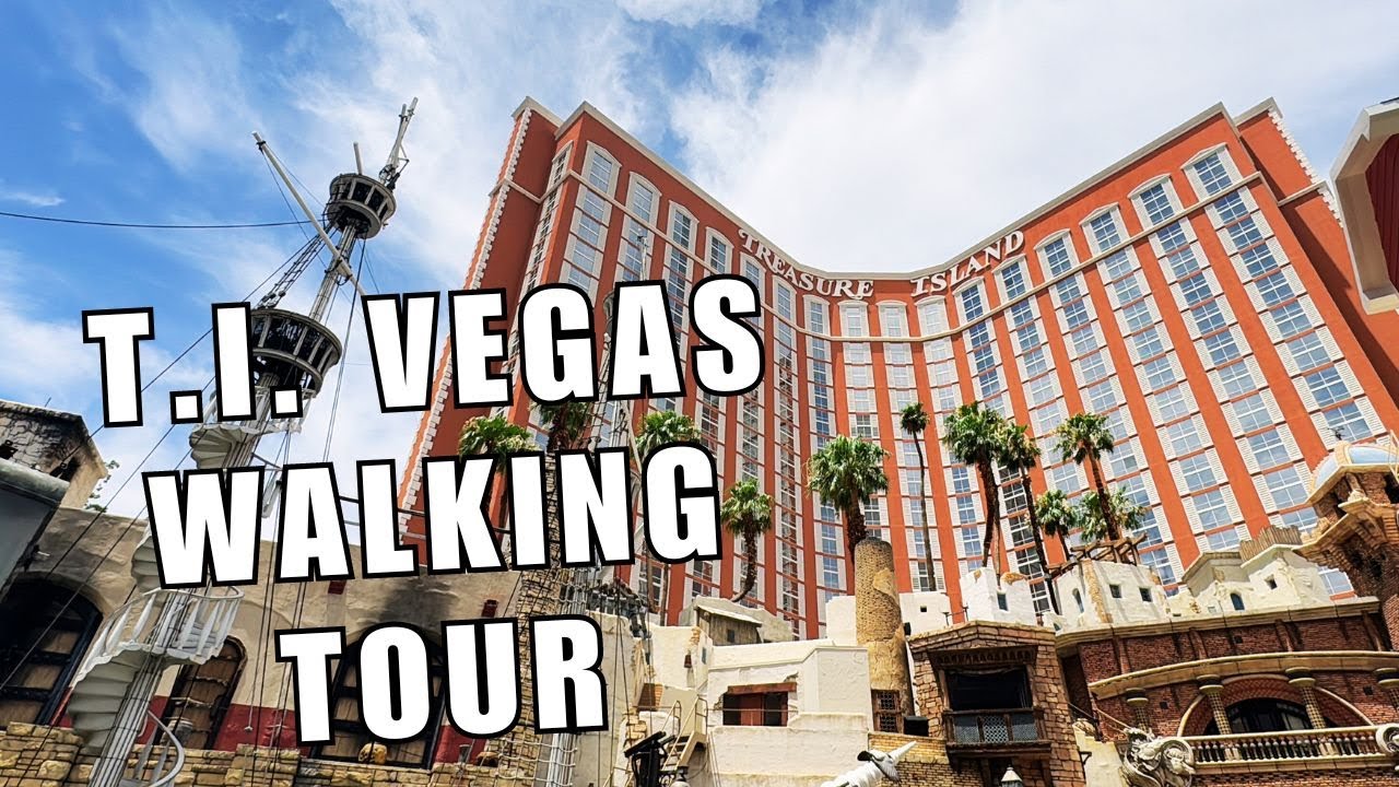 Treasure Island Vegas Pirate Themed Resort Afternoon Summer Walking ...