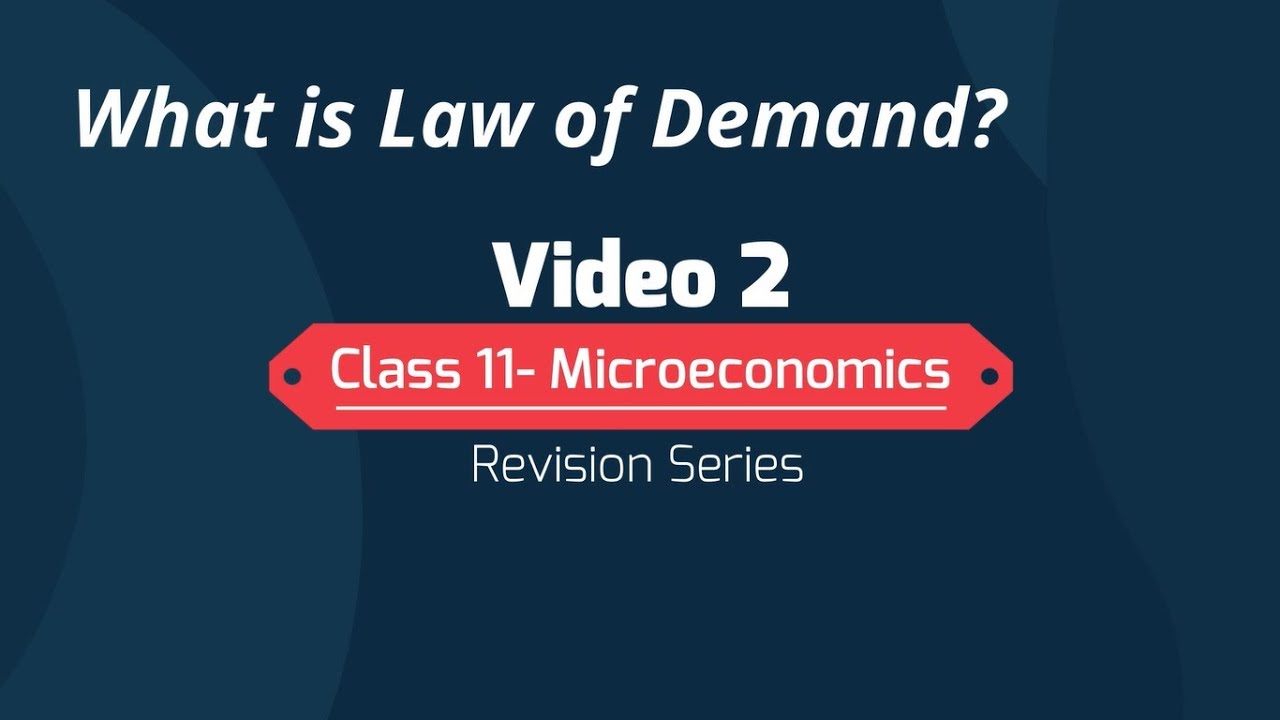 Video 2 What Is Meaning Of Law Of Demand Class 11 Session 2021 22 Video 2 What Is Meaning Of Law Of Demand Class 11 Session 2021 22