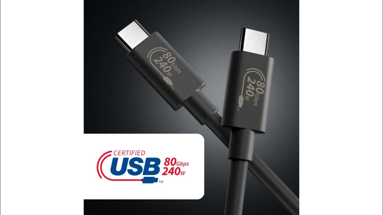 USB4 2 0 Cables Now Available Up To 80 Gbps and 240W Power Delivery Certified - YouTube