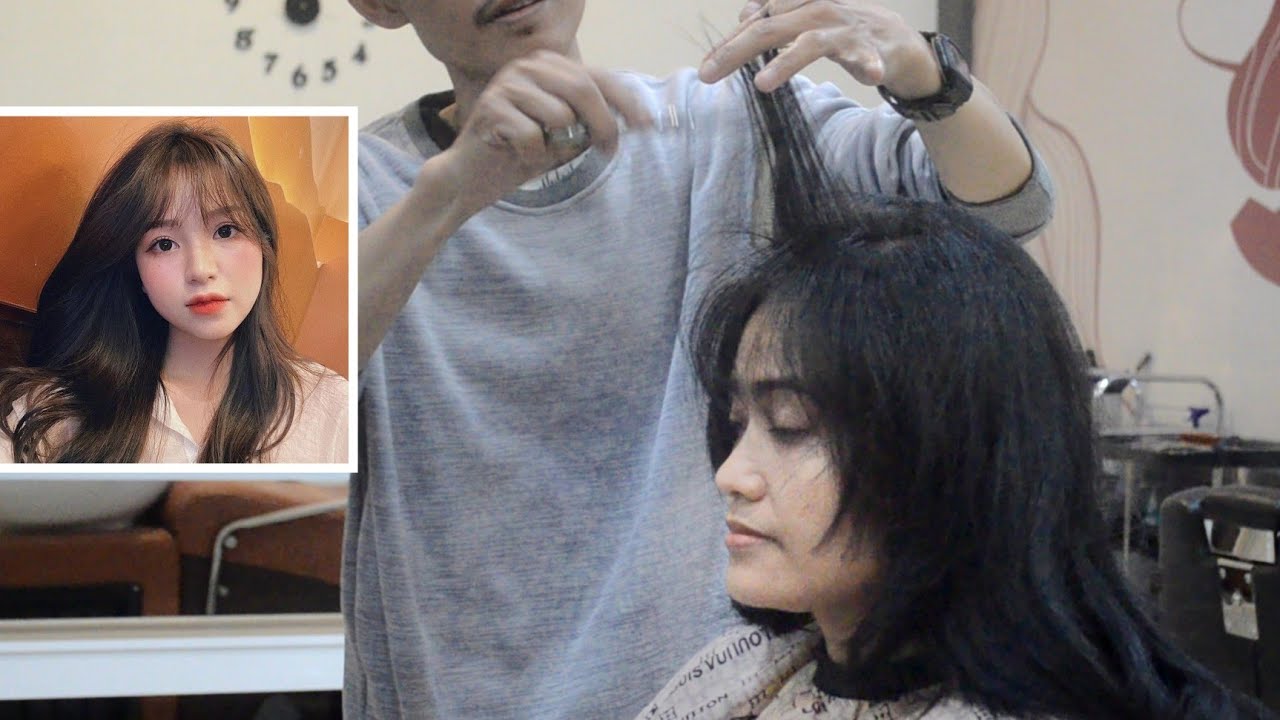 LAYERED haircut × texture|potong rambut layer - YouTube