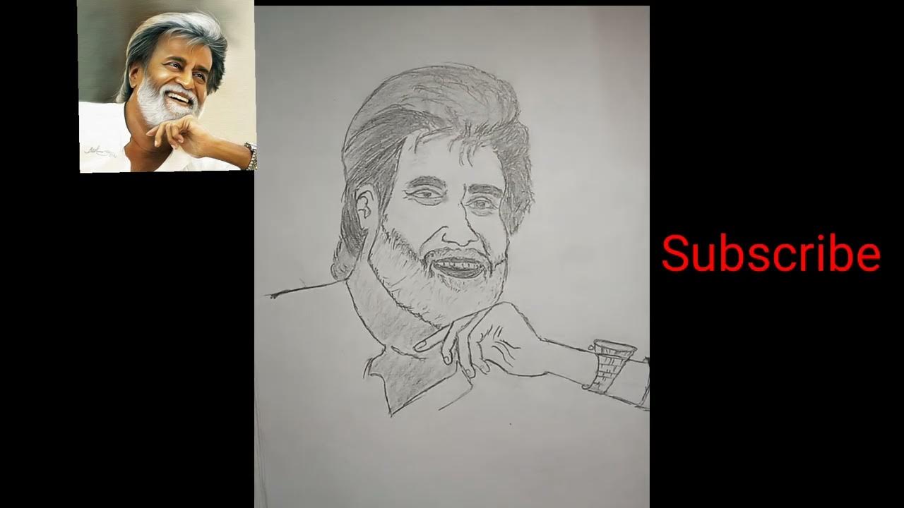 ||Rajinikanth sketch by DayanandArt - YouTube