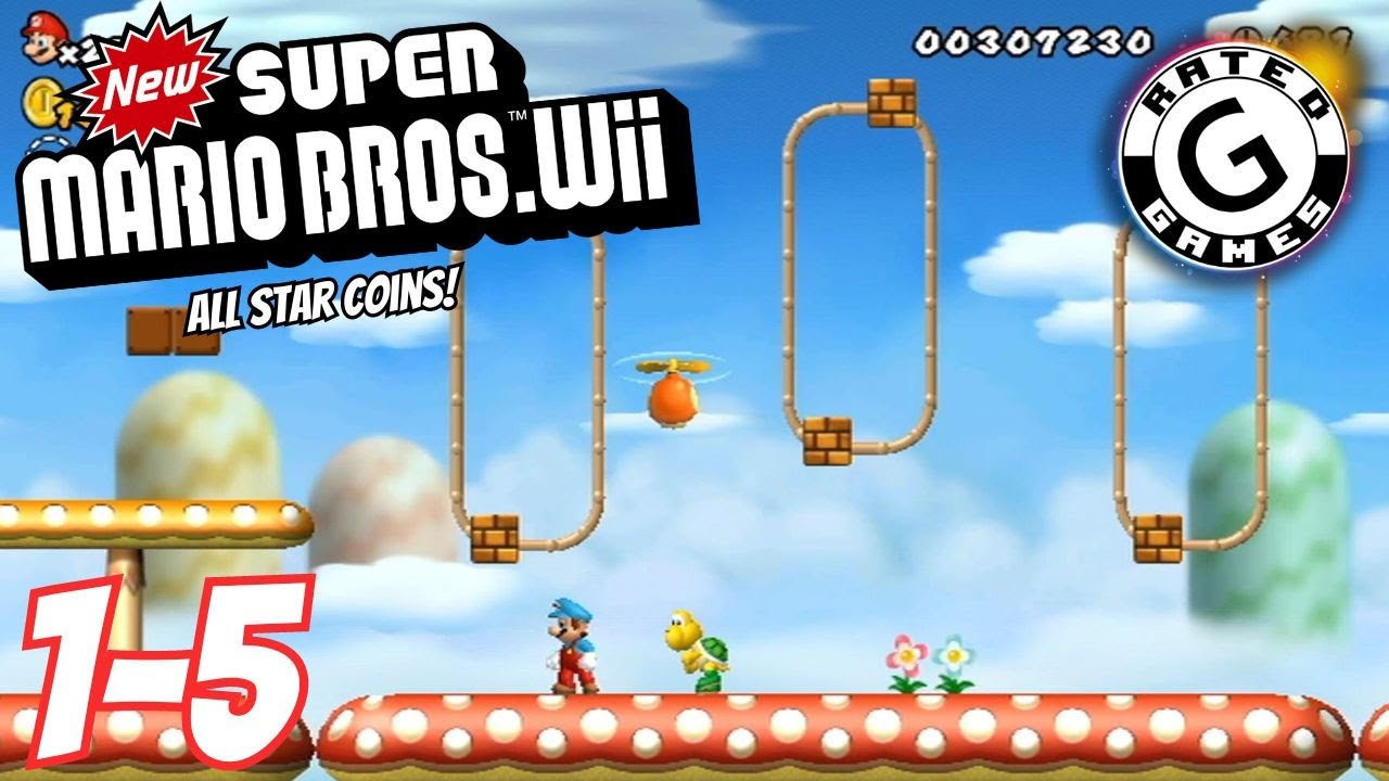 World 1-5 ALL Star Coins 🪙🪙🪙 New Super Mario Bros. Wii (No Commentary ...